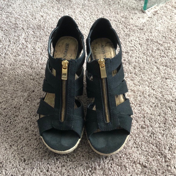Merona | Shoes | Black Wedges | Poshmark